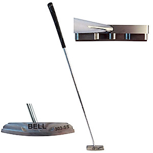 Bell Putters Non/No Offset Golf Putter 360g Polish Chrome Finish Right-Handed/RH with Winn Standard Putter Grip and 34" Shaft