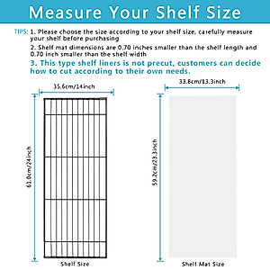 HooTown 5 Sheets Wire Shelf Liners Fit Wire Shelving Size 24 Inch x 14 Inch, Clear Frosted Hard Plastic Protector Mats for Metal Stainless Steel Garage, Cabinets, Kitchen Shelves, Shoe Rack