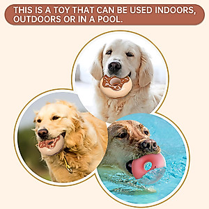 HOWWFALY Donut Dog Toy, TPR Durable Chewy and Fun Soundmaking Dog Toy,Dog Chew Toys for Aggressive Chewers Teeth Grinding Dog Birthday Gifts Interactive Toys for Small/Medium/Large Dog Breeds(Black)