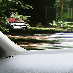 Hybsk Transparent Oil Change/Service Reminder Stickers 2"x2" Premium Quality 200pcs Clear PET Oil Change Stickers (Black)