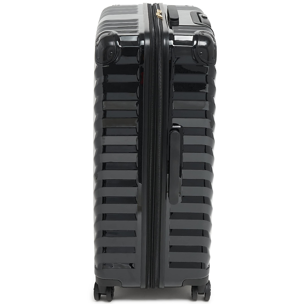 Karl Lagerfeld Paris Women's Suitcase Spinner Wheels Hardside, Deep Black, One Size