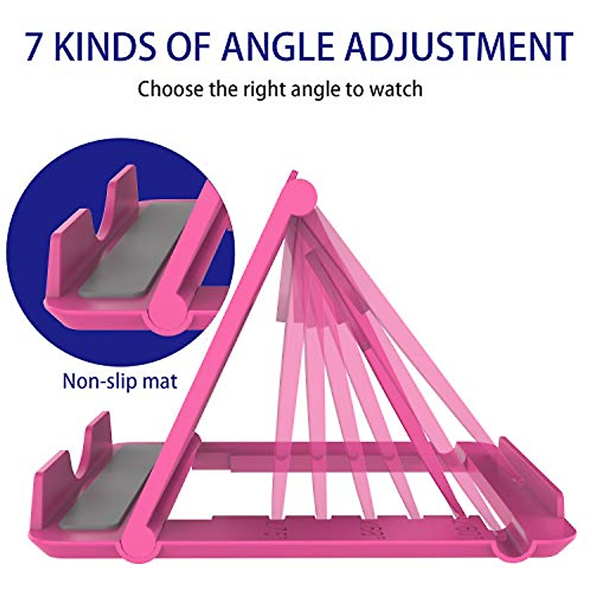 YENIE 6PACK Desktop Cell Phone Stand Holder, Portable Universal Desk Stand for All Mobile Smart Phone Tablet Display