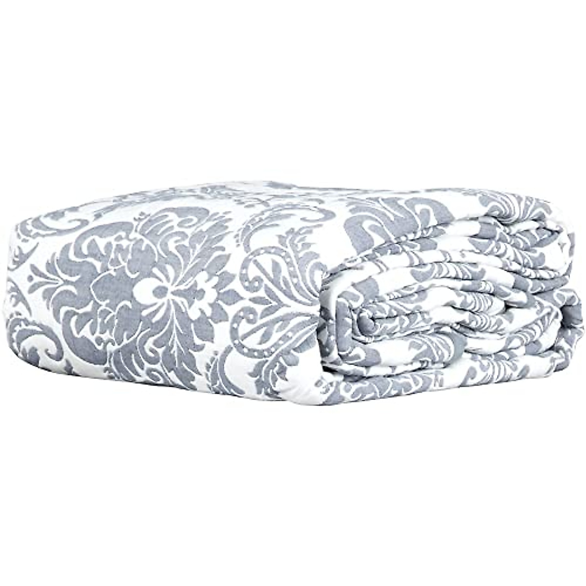 ForPro Premium Poly Cotton Designer Blanket, Ultra-Soft Cotton Blanket for Massage Tables, Beds, Sofas, Antique Gray Quilted Pattern, 60" W x 90" L, 350gsm