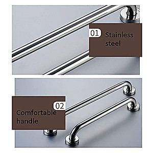 FHSRAEIP Grab Bars Shower Hand Towel Holder Bath Grab Handrail Bar Toilet Kitchen Staircase Non-Slip armrest for Children and The Elderly Handrail Bathroom Toilet