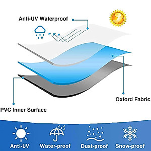 ZHANGY Garden Furniture Covers Round 24" D x 24" H, Patio Furniture Covers Waterproof, Outdoor Furniture Covers, Windproof Durable Outdoor Veranda Patio Garden Furniture Cover