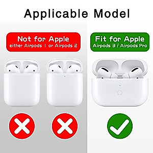 Toplive Compatible with AirPods Pro Case, PU Leather Shockproof Protective Case Cover for AirPods Pro with Keychain and Clasp -Black