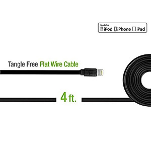 iIPhone Charging Cable, iPad Charger Cord, Lightning to USB-A Cable Compatible for Apple iPhones, iPads, iPods (MFI Certified) - 4 feet by Cellet