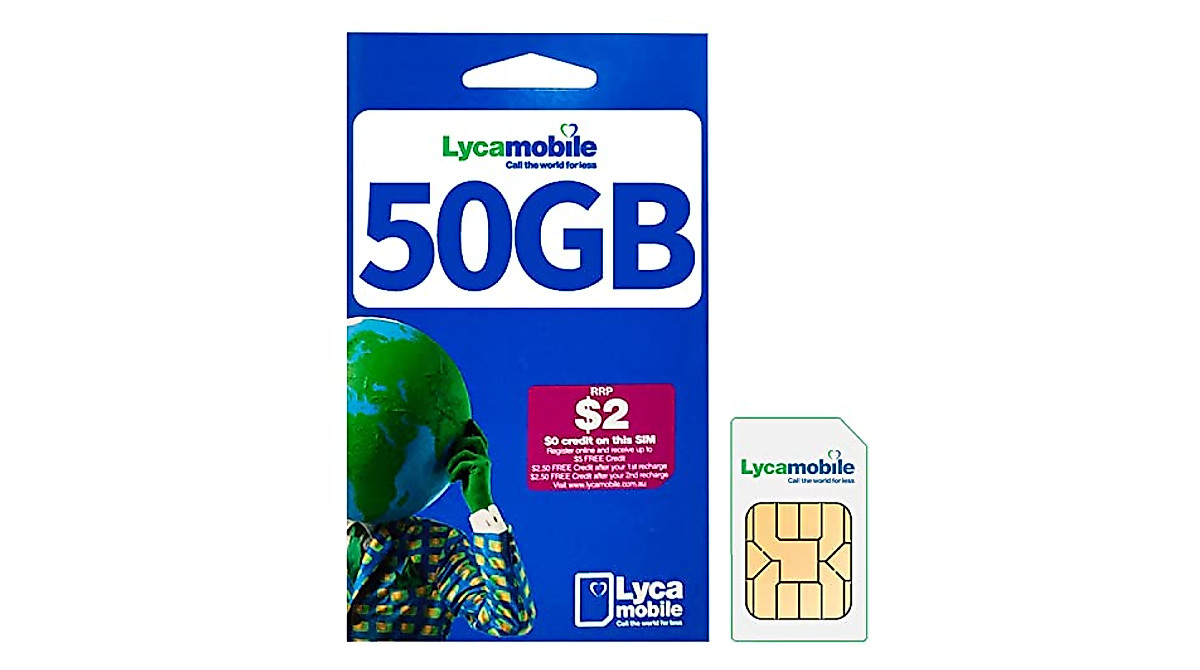 Lycamobile Australia Prepaid SIM Card - 50 GB Internet Data in 4G/LTE ...