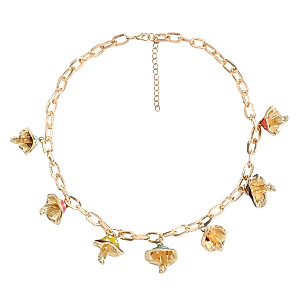 Pingyongchang Harajuku Cute Colorful Dice Lovely Punk Choker Necklaces Women Jewelry Couple Gift Necklace Pendant Chokers -Mushroom