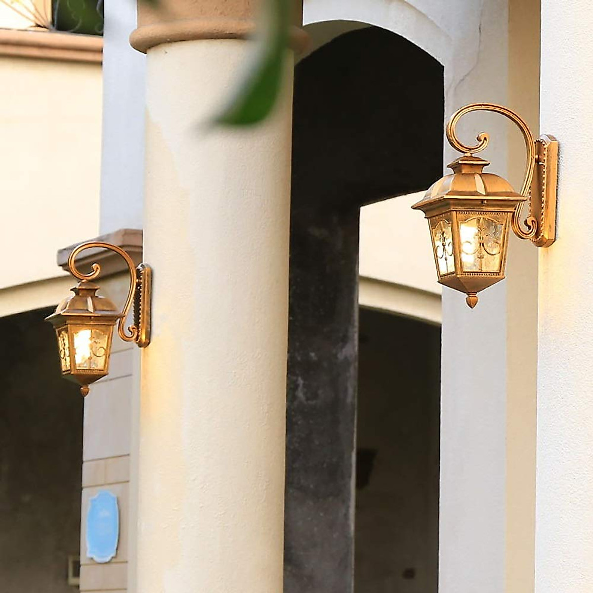 ZHANGYUEFEIFZ Wall Lamp European Outdoor Waterproof Aisle Garden Home Balcony Villa Outdoor Gate Courtyard Corridor