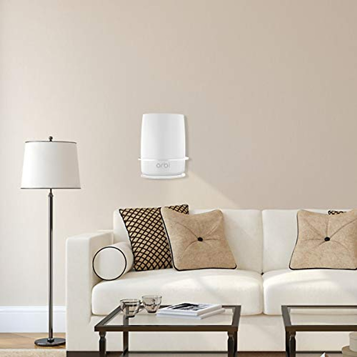 HomeMount for Netgear Orbi Wall Mount - Wall Mounting Bracket Kit Compatible with Orbi Tri-Band Router,Satellite,RBS50,LBR20,RBK50V,RBK23,RBK50,RBK53,RBS20,AC2200,AC3000 (Clear)