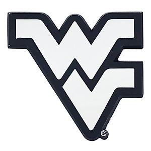 FANMATS 14944 West Virginia Mountaineers 3D Chrome Metal Auto Emblem