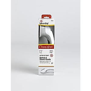 Safe-er-Grip Safe-er-Grip Changing Lifestyles Suction Cup Grab Bars for Bathtubs & Showers; Safety Bathroom Assist Handle, White & Grey, 12 inches