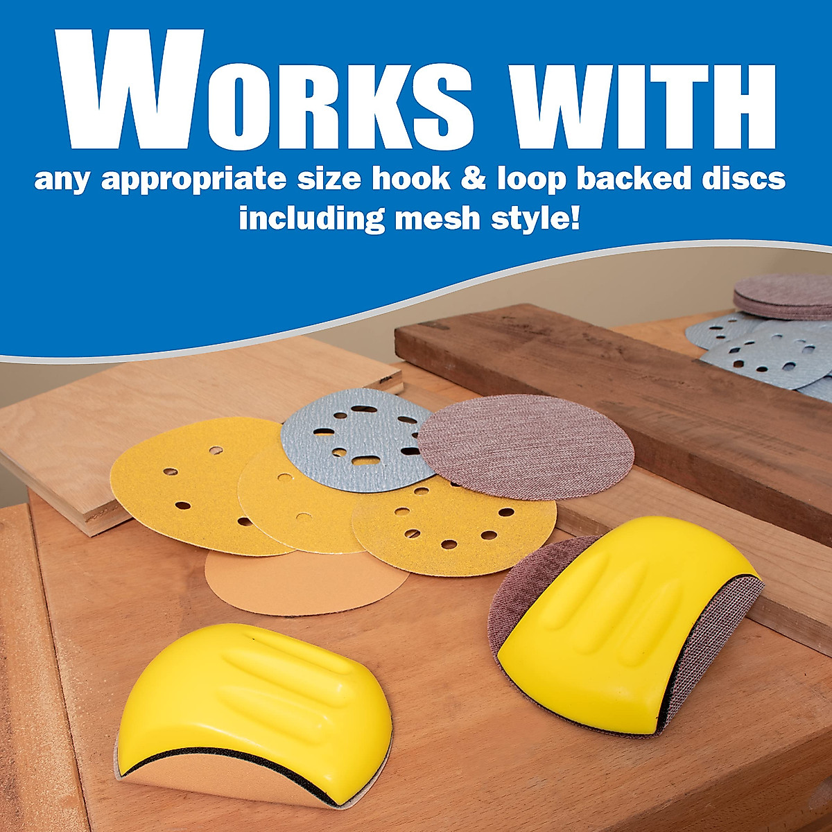 5 inch Sanding Mouse Hook and Loop Sanding Block. for Furniture Restoration, Home, Automotive. Hand Sander Accepts Standard Orbital Sanding Discs (5" Sanding Mouse)