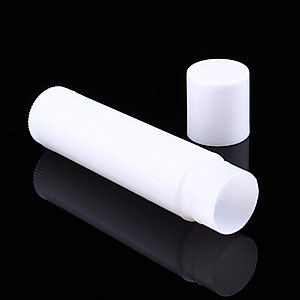 100PCS 5ml Clear Sturdy Black White Empty Round Plastic Lip Balm Tubes Containers for DIY Refillable Lip Gloss Tube Lipstick Containers