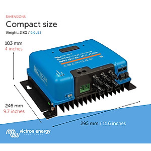 Victron Energy SmartSolar MPPT MC4 VE. Can 150V 85 amp 12/24/36/48-Volt Solar Charge Controller (Bluetooth)