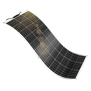 WERCHTAY 100W Flexible Solar Panel, 12V/24V Monocrystalline Solar Panels,100 Watt Bendable Solar Panels, Semi-Flexible Mono Solar Panels, Portable Off-Grid for RV Boat Cabin Van Car Uneven Surfaces