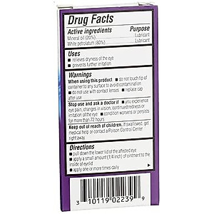 Bausch + Lomb Soothe Lubricant Eye Ointment Night Time Dry Eye Therapy, 0.13 Oz (4 Pack)