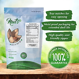 NUTS U.S. – Mixed Nuts In Shell (Almonds, Walnuts, Hazelnuts, Pecans, Brazil Nuts) | No Added Colors and No Artificial Flavors | Fresh Buttery Taste and Raw |Packed In Resealable Bags!!! (6 LBS)