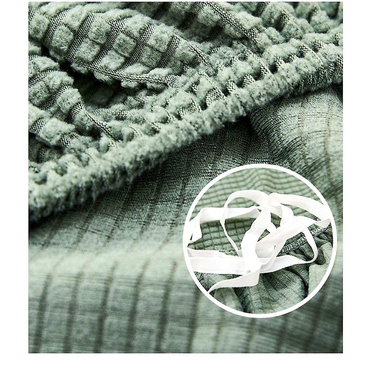 DuANgu Jacquard Sofa Slipcovers L Shape Stylish Sofa Cover Super Stretch Machine Washable Couch Covers Great for Kids & Pets -Blue-4 Seater+4 Seater