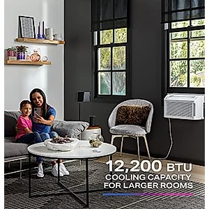 GE Profile ClearView Inverter Window Air Conditioner 12,200 BTU, Inverter Technology, Ultra Quiet for Large Rooms, Full Window View with Easy Installation, Energy-Efficient, 12K Window AC Unit, White