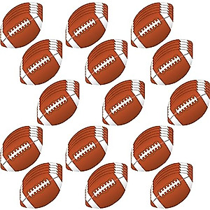 Tenceur 80 Pcs Sports Party Cutout 5.91 Inch Sports Party Decorations Paper Ball Cut Outs with Glue Point Dots Bulletin Board Decorations(Football)