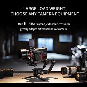 FeiyuTech AK2000C Gimbal Handheld Stabilizer for DSLR Camera Canon 60/70/80D RP,Sony A7C a63/4/5/600,P-anasonicGH4/5 Fujifilm Nikon,Optional GripBar,WiFi/Cable Control OLEDScreen,Official-Authorized