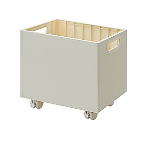 Cyrank Rectangle Storage Basket, Large Basket Storage Bins for Shelves Rectangle Storage Bin Storage Baskets(with Wheel)