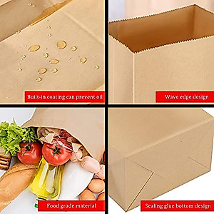 Paper Lunch Bags Brown Paper Lunch Bags Brown Paper Bags Bulk for Small Business (30 PIECE-4LB)