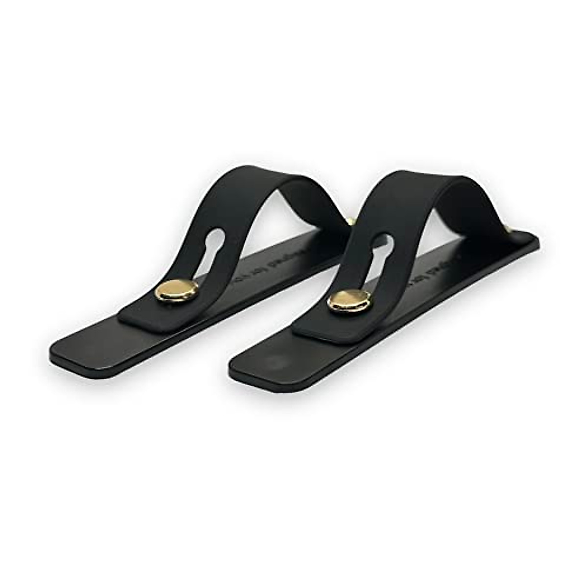 Pack of 2 - Finger Grip Stand/Strap Grip for Phones and Tablets - Phone Holder, Adjustable, Telescopic Phone Finger Strap Stand, Universal Finger Kickstand for Most Smartphones (Black) - LOADstore