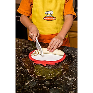 Curious Chef Kids Cookware - Knife I Real Utensils, Dishwasher Safe, BPA-Free I Kid-Safe I Cuts Fruits & Vegetables I Medium, White/Green