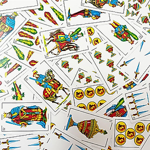 2 Decks Spanish Playing Cards Cartas Españolas, Baraja Española, Briscas Cards Puerto Rico, Mexican Plastico Spanish Cards (with Playing Card Boxes)