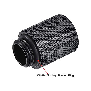 uxcell Male to Female Extender Fitting G1/4 x 20mm for PC Water Cooling System Black 4pcs