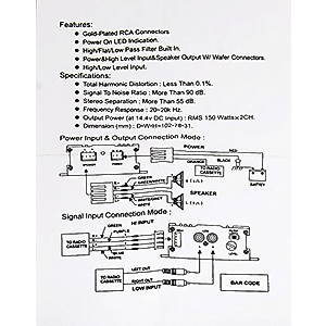 Prostuff AMP-100 300 Watt 2CH Mini Amplifier for Car and Motorcycle