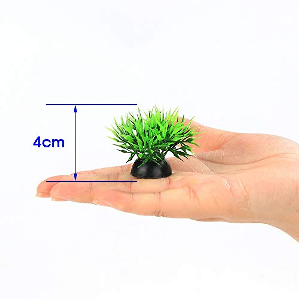 Smoothedo-Pets Aquarium Plants Fish Tank Decorations Small Size/10pcs Set Plastic Artificial Plant Goldfish Waterscape Fish Hides for Small Fish Tank/Bowl (10pcs-B-Set)