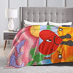 Bad Cute Bunny Blanket, Bed Throws Soft Plush Warm Sofa Bed Blanket All Season, Comfortable Lightweight Super Soft Luxury Flannel Blankets 50"X40"