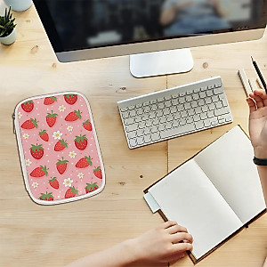 DJYQBFA Strawberry Pencil Case Pouch Multifunctional Cute Pu Leather Pen Holder with Zipper Stationery Pen Bag