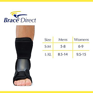 Brace Direct Dorsal Adjustable Night Sleeping Splint - for Plantar Fasciitis Relief, Arch Support, Heel Foot Pain, Tendonitis, Drop Foot