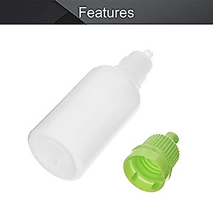 Othmro 10Pcs 0.7oz PE Plastic Bottles Lab Eye Dropper Bottles 20ml Squeezable Eye Liquid Dropper Bottles Small Mouth Drop Bottles Liquid Sample Seal Storage Bottles with Green Cap for Travel Kitchen