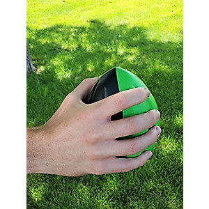 LMC Products 7" Spiral Mini Football for Kids 4 Pack - Kids Football - Foam Footballs for Kids - Soft, Small Footballs for Kids (Red, Yellow, Blue and Green)