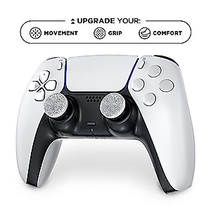 KontrolFreek Clutch for Playstation 5 (PS5) and Playstation 4 (PS4) Controller | Performance Thumbsticks | 2 Low-Rise Concave | Black & White
