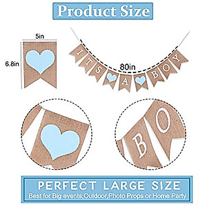 Burlap Banner for Baby Boy Shower - Baby Boy Shower Decorations,Its A Boy Burlap Banner,Best Boys Birthday Party Supplies (Its A Boy Burlap Banner)