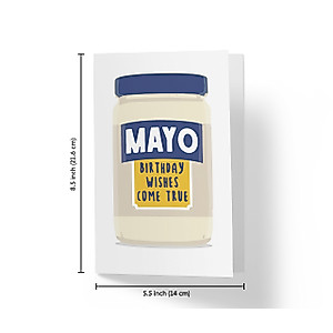 Karto Funny Birthday Card for Men Women, Large 5.5 x 8.5 Happy Birthday Card for Him Her, Birthday Card for Dad Mom Husband Wife, 50th 60th 70th 80th - Mayo Birthday