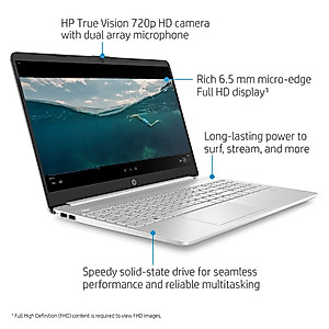 HP 2023 15.6 Inch HD Laptop, 11th Generation Intel Core Processor, 12GB RAM, 256GB SSD, Windows 11 Home in S Mode, Long Battery Life, Fast-Charge, Thin & Light Design