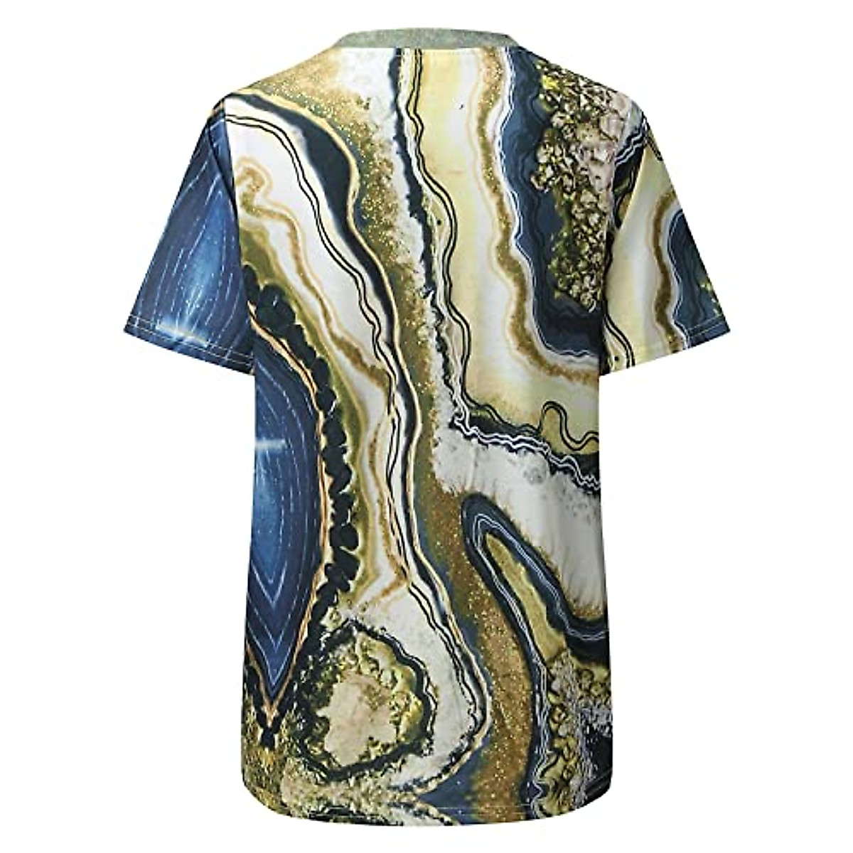 Womens Crewneck Pullovers Color Block Short Sleeve Side Split Tunic Tops Blouses for Women Fashion 2023 Summer Tops Dressy Green