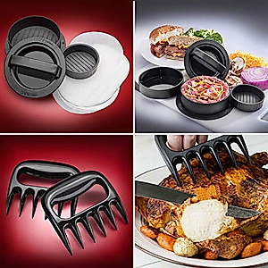 STX Turboforce 3000 Series 6-In-1 Powerful Size #12 Electric Meat Grinder with Foot Pedal • Sausage Stuffer • Kubbe Maker • Burger/Slider Maker • 2 Meat Claws • 3 S/S Blades • 4 Grinding Plates