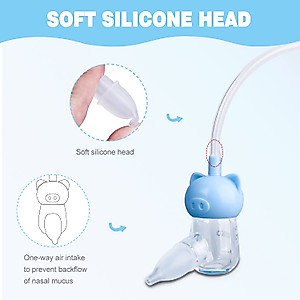 Baby Nasal Aspirator, Separate Nasal Aspirator for Children, 9-Speed Adjustable and Dual Mode Silicone Nose Cleaner for Children and Infants