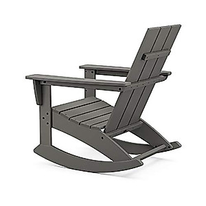 POLYWOOD® Modern Adirondack Rocking Chair, Black