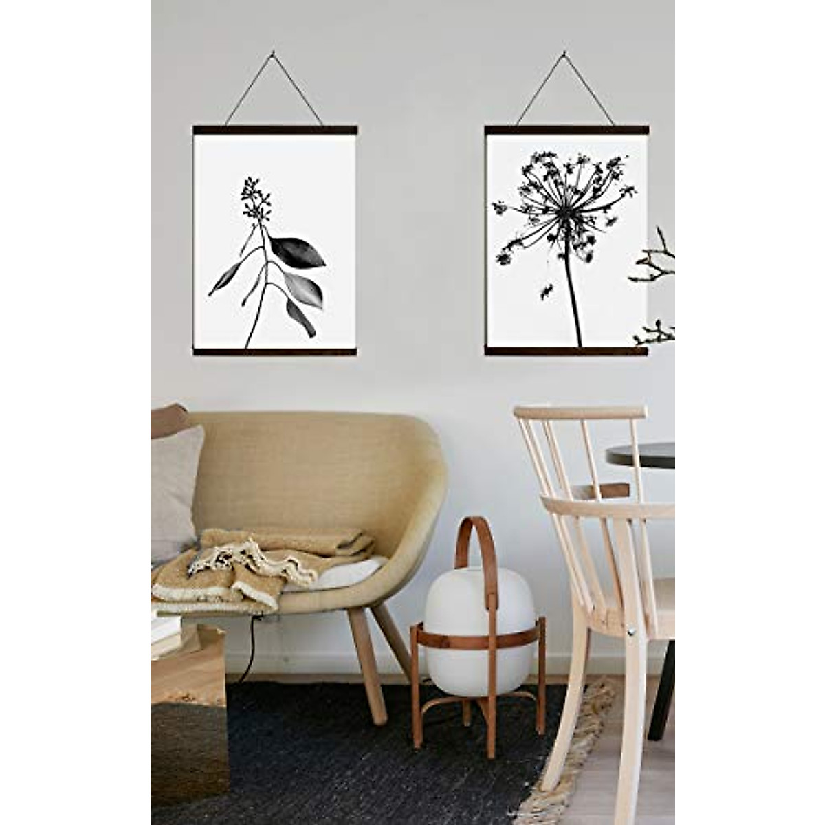 16x24 Magnetic Poster Frame Black, 16x20 Lightweight Wooden Picture Frame Hanger with Strong Magnet for Hanging Poster, Map, Photos, Paper Print, Oil Painting and Canvas Print Artwork, Easy to Install