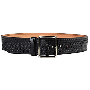 Safariland Duty Gear Bianchi 51-38-4: Garrison Belt W/Square Buckle, Basket Weave, Black